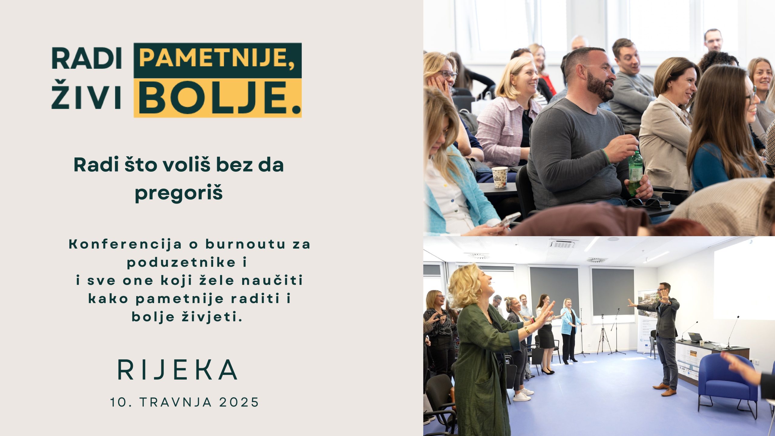 Konferencija o burnoutu za poduzetnike "Radi što voliš bez da pregoriš"- Rijeka, 10.travnja 2025 ...